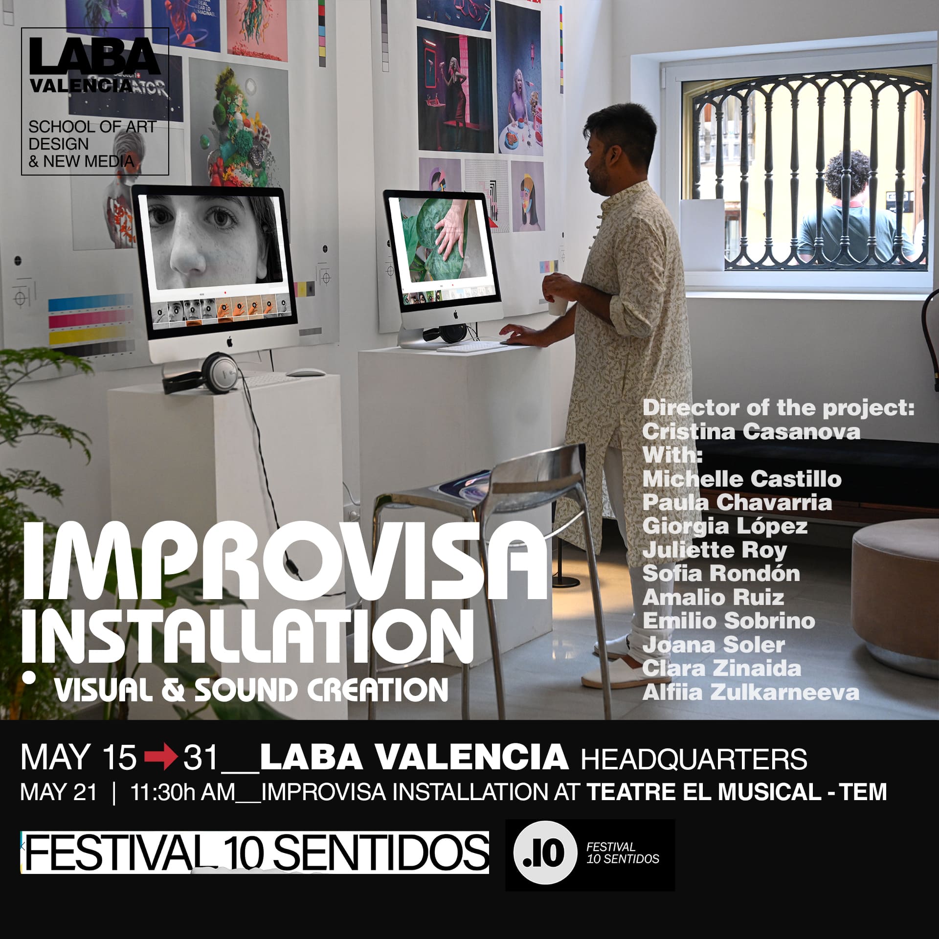 IMPROVISA installation at the Festival 10 Sentidos - LABA Valencia